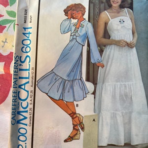 Vintage 1970's Mccall's 6041 Sewing Pattern Size 14 Bust 36 - Etsy