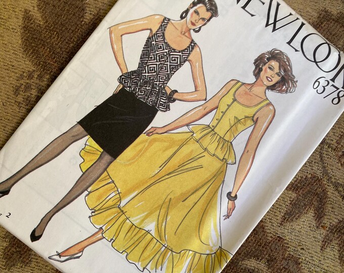Vintage 1990's NEW LOOK 6378 Sewing Pattern Six Sizes in One FF - Etsy