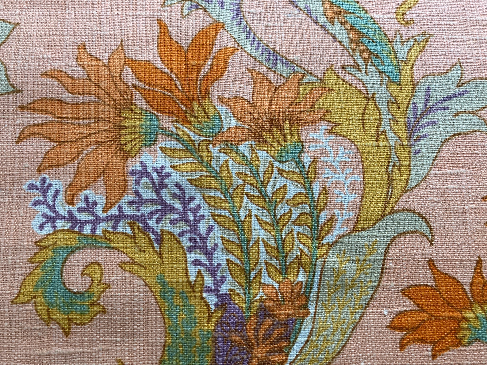 EXCEPTIONAL Vintage 1960's 1970's Peach Orange Gold - Etsy