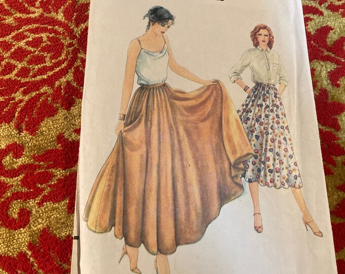 RESERVED Vintage 1970s Vogue 7340 Skirt Sewing Pattern Size 16 Waist 28 ...