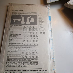 Vintage 1970's Butterick 6754 Disco Dress Sewing Pattern Size 12 Bust ...