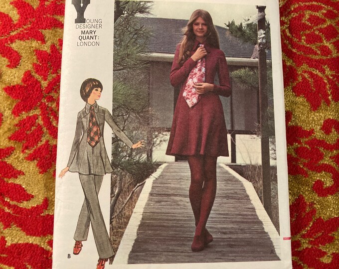 Vintage 1970's Butterick 5912 Designer Mary Quant Dress - Etsy
