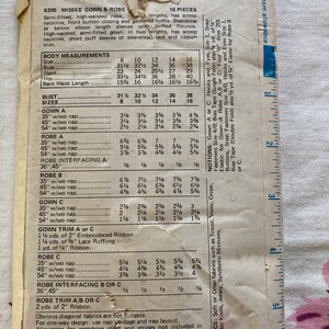 Vintage 1970's Butterick 6205 Gown and Robe Sewing Pattern Size 10 Bust ...