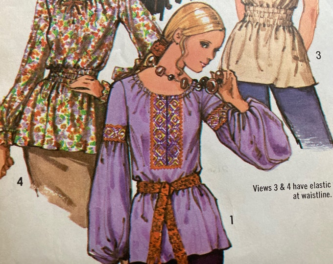 RARE Vintage 1970s Vogue 9305 Sewing Pattern Size 12 Bust 34 FF - Etsy