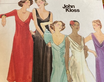Vintage 1970's Butterick 4509 John Kloss Gown Sewing Pattern, Size 12 ...