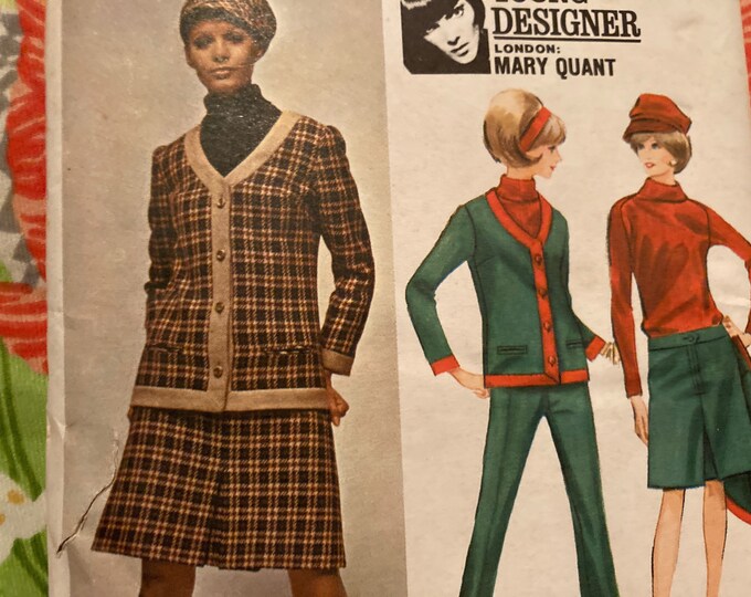 RARE Vintage 1960s Butterick Mary Quant Sewing Pattern Size 14 - Etsy