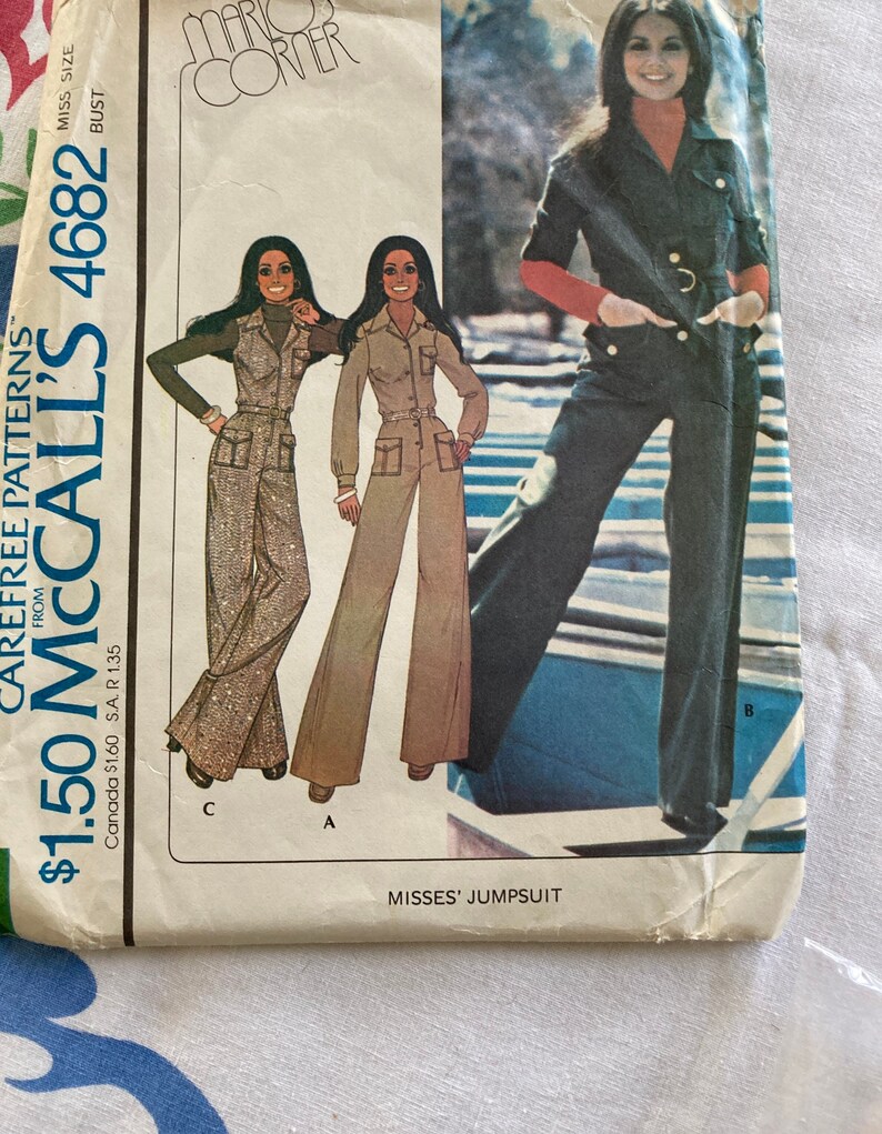 Vintage 1970s Mccall’s 4682 Sewing Pattern Size 8 Bust 31.5 or Size 12 ...