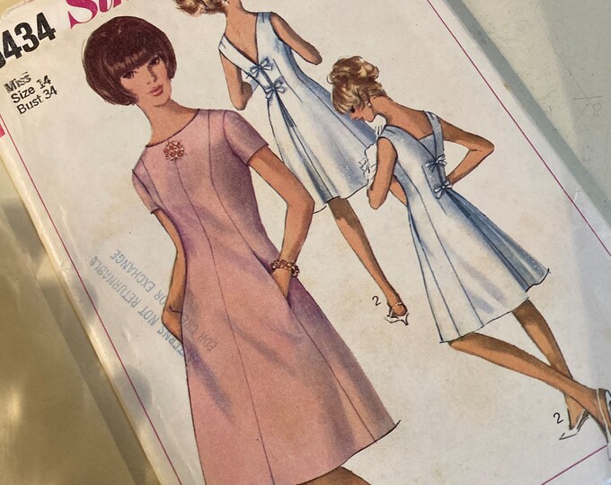Vintage 1960's Simplicity 8573 Sewing Pattern Size 16 Bust 36 - Etsy