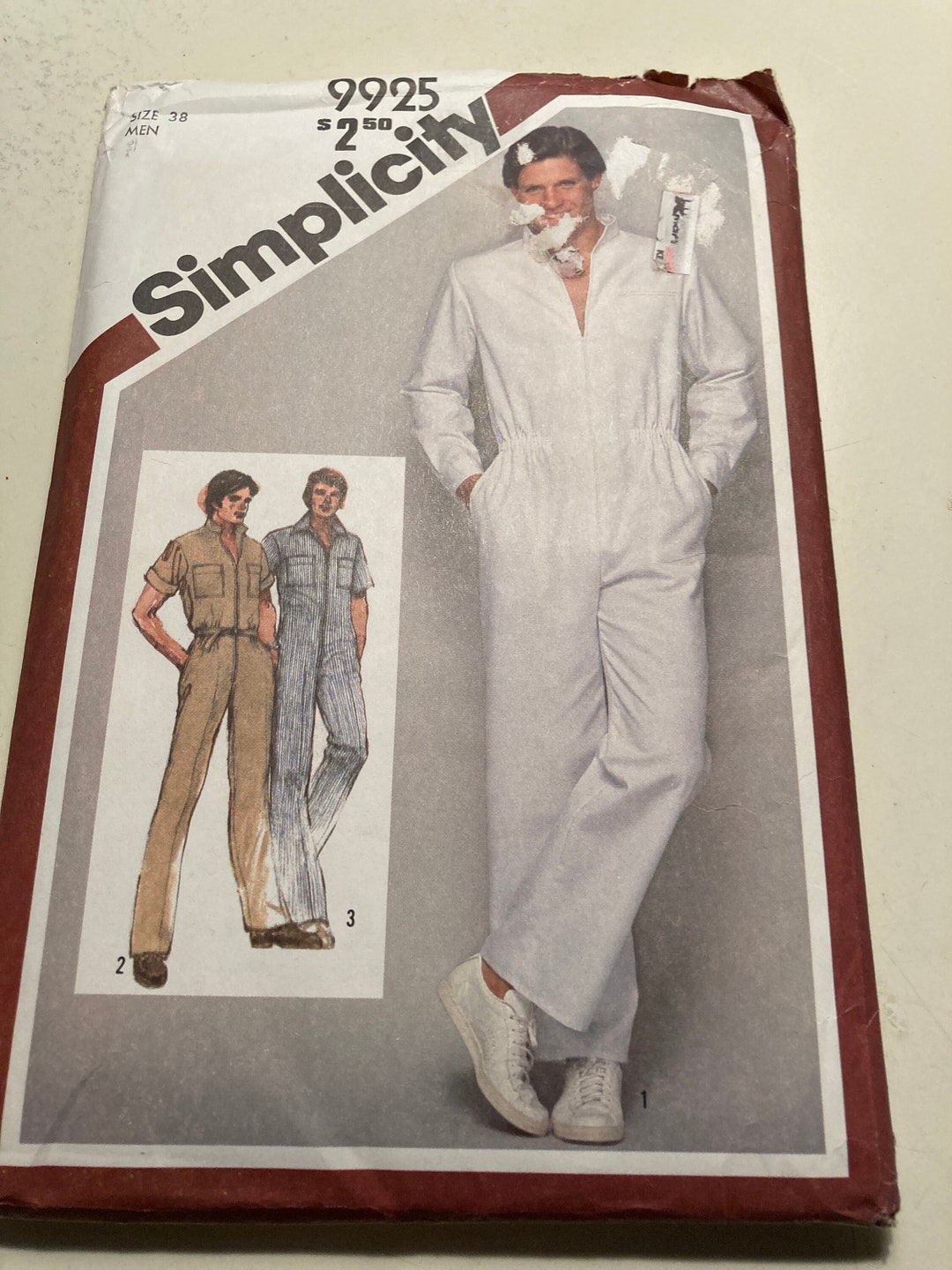 Vintage 1980's Simplicity 9925 Men's Jumpsuit Sewing Pattern Size 38 FF ...