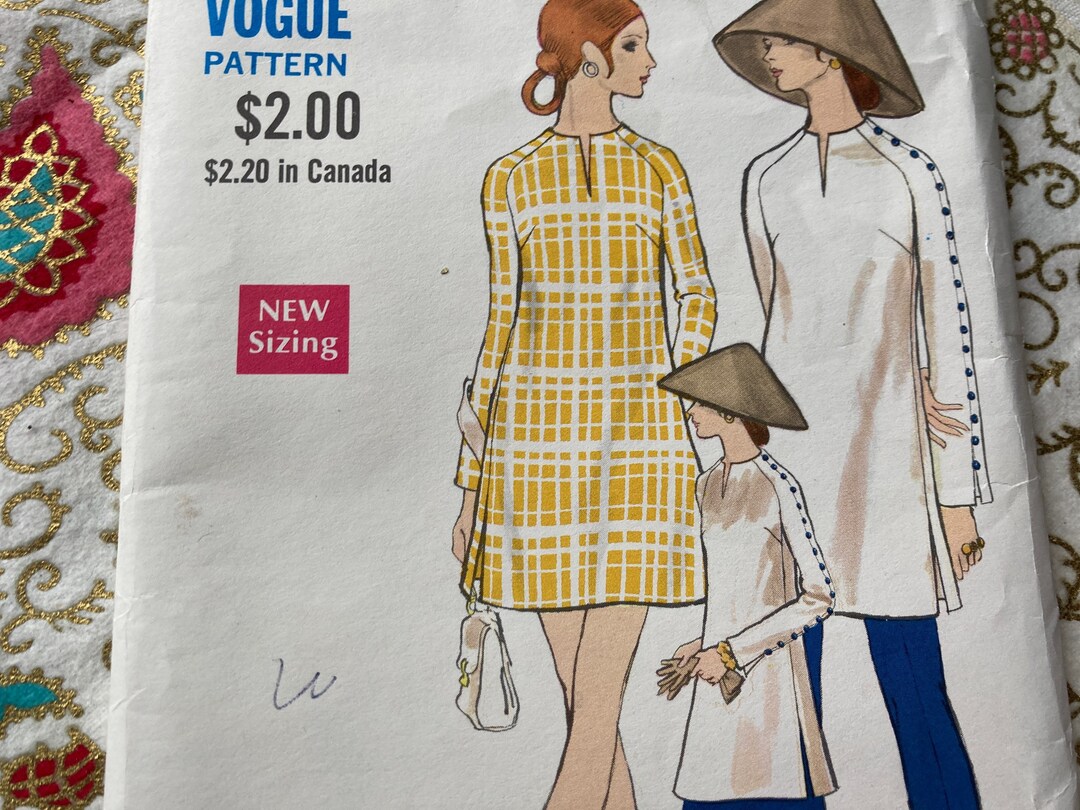 Vintage 1960s Vogue 7758 Sewing Pattern Size 8 Bust 31.5 or Size 14 ...