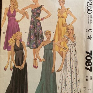 Vintage 1980s Mccall’s 7087, Sewing Pattern Size 12 Bust 34 or Size 16 ...