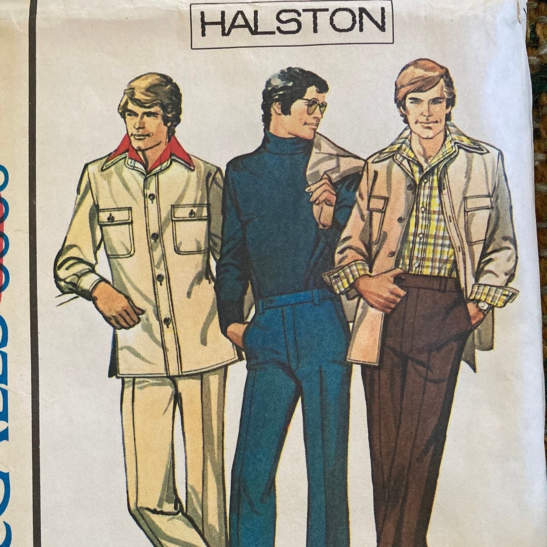 Vintage 1970's Mccall's 5009 HALSTON Mens Sewing Pattern Size 36 or ...