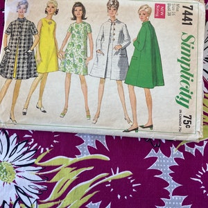Vintage 1960's Simplicity 7441 Sewing Pattern Size 16 Bust 38 - Etsy
