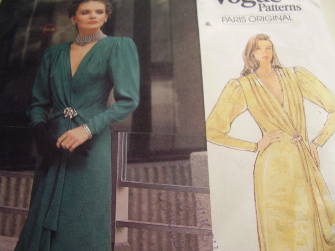 Vintage 1980's Vogue 1403 Paris Original Emanuel Ungaro Dress Sewing ...