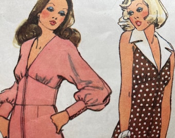 Vintage 1970s Simplicity 7438 Sewing Pattern Size Small 8-10 Bust 31.5 ...