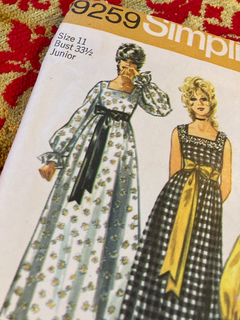 Vintage 1970s Simplicity 9259 Sewing Pattern Size 11 Bust 33.5 - Etsy