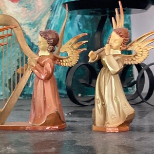 Vintage 1950s 60s Plastic Musical Instruments Angel Christmas Holiday ...