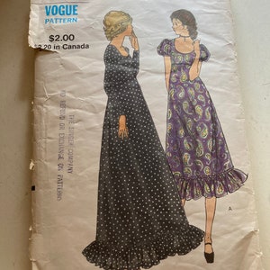 Vintage 1970's Vogue 8056 Sewing Pattern Size 10 Bust 32.5 or Size 12 ...