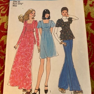 Vintage 1970s Simplicity 7089 Sewing Pattern Size 8 Bust 31.5 or Size 10 Bust 32.5 - Etsy