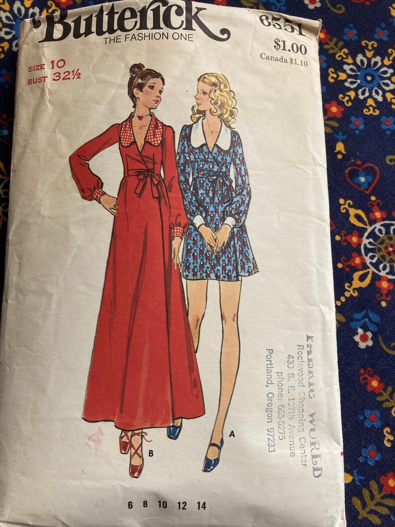Vintage 1970s Butterick Pattern 6551 Easy Women's Shorts 3 Styles Sizes ...