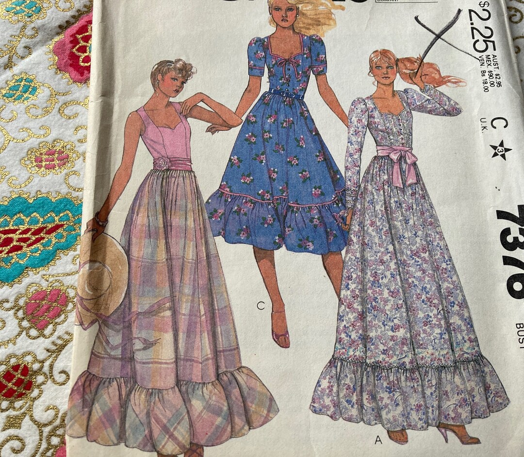 Vintage 1980s Mccall's 7376 Sewing Pattern Size 10 Bust 32.5 - Etsy