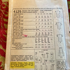 Vintage 1970's Mccall's 4125 Sewing Pattern Size 14 Bust 36 - Etsy