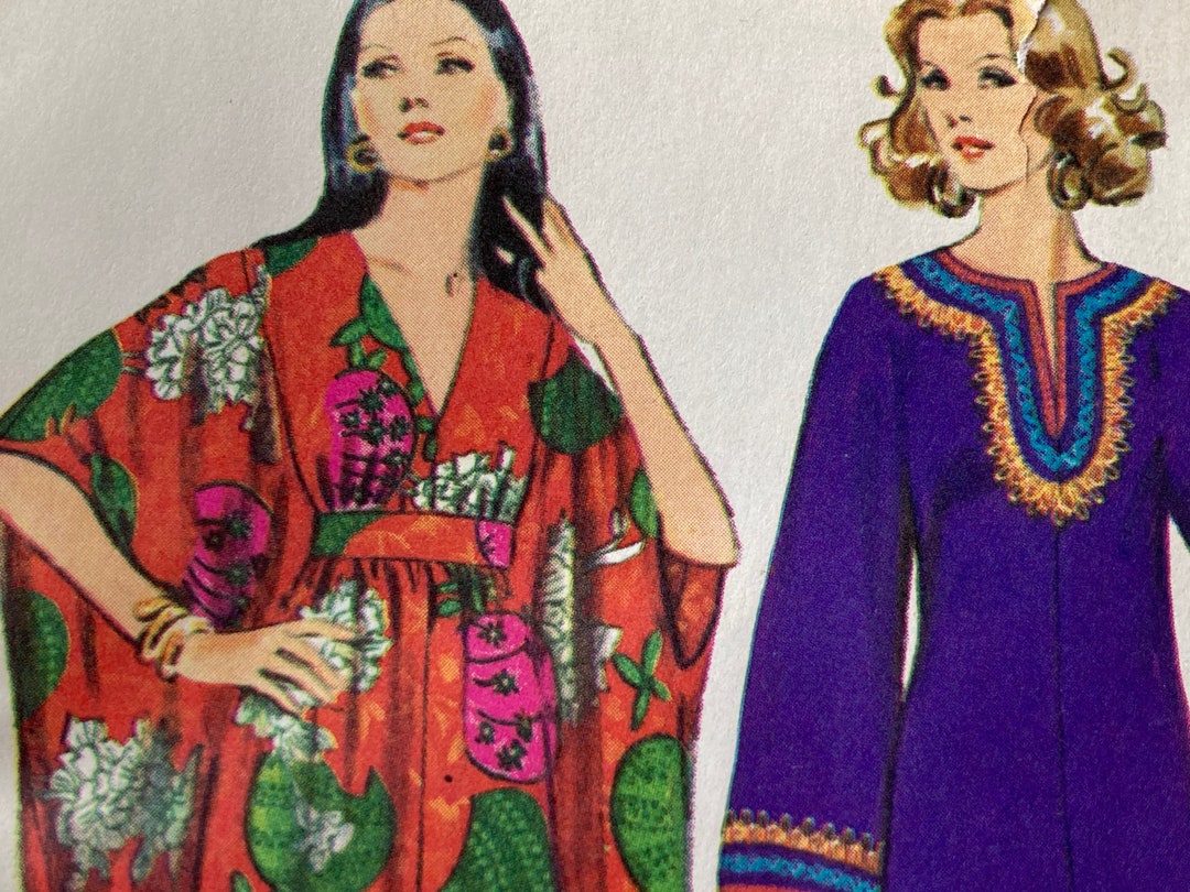 Vintage 1970's Simplicity 5315 Caftan Sewing Pattern Size Medium 12-14 ...
