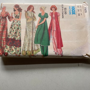 RARE Vintage 1970's Vogue 7905 Sewing Pattern Size 14 Bust 36 FF - Etsy