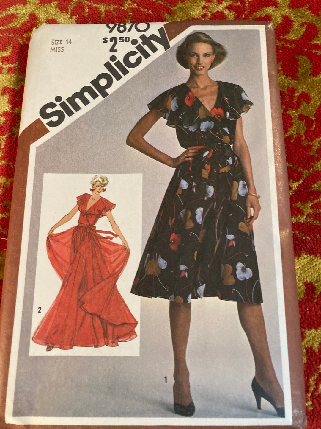 Vintage 1970's Simplicity 9870 Sewing Pattern Size 14 Bust 36 FF - Etsy