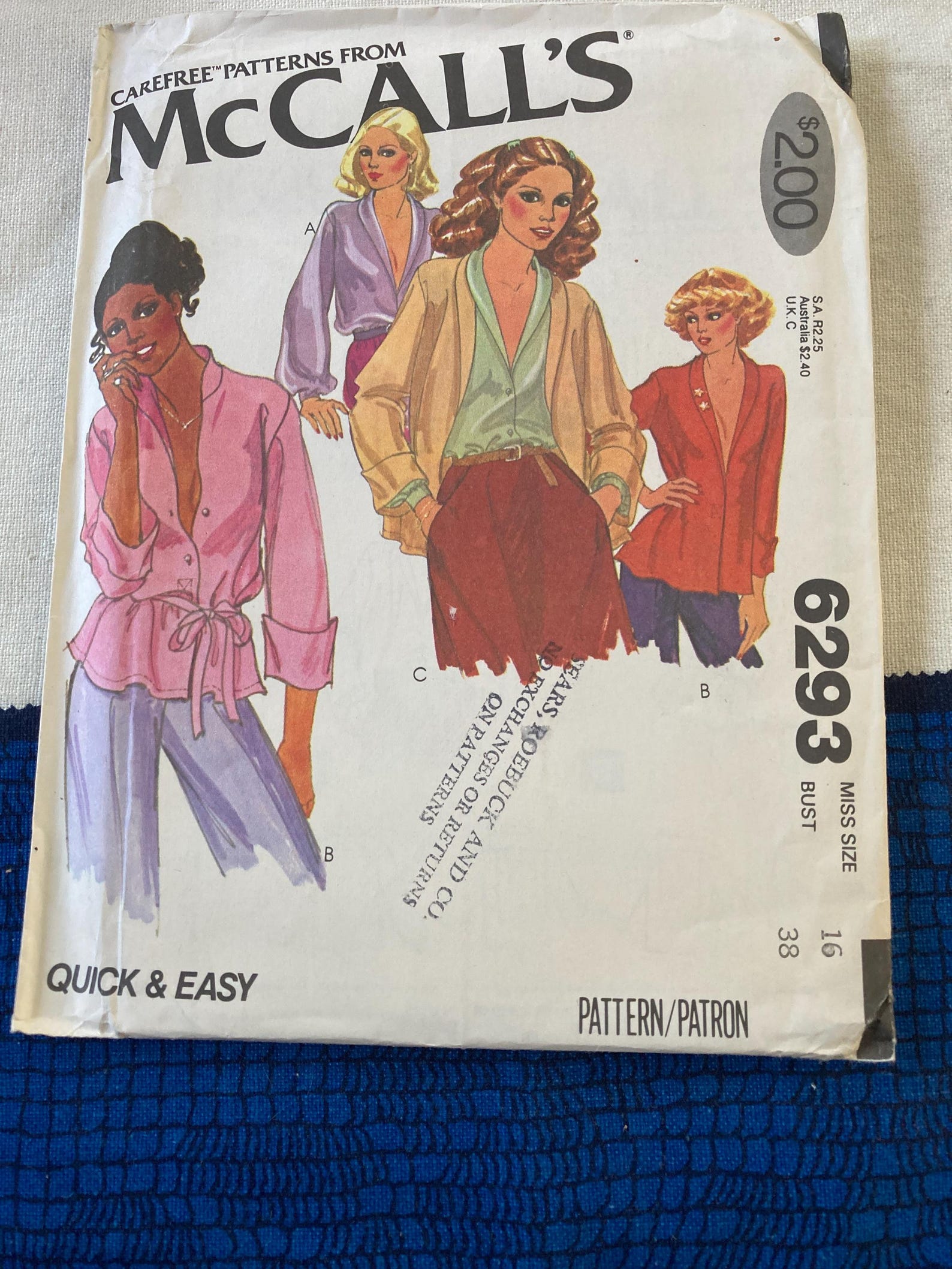 Vintage 1970s Mccall's 6293 Sewing Pattern Size 12 Bust 34 FF - Etsy