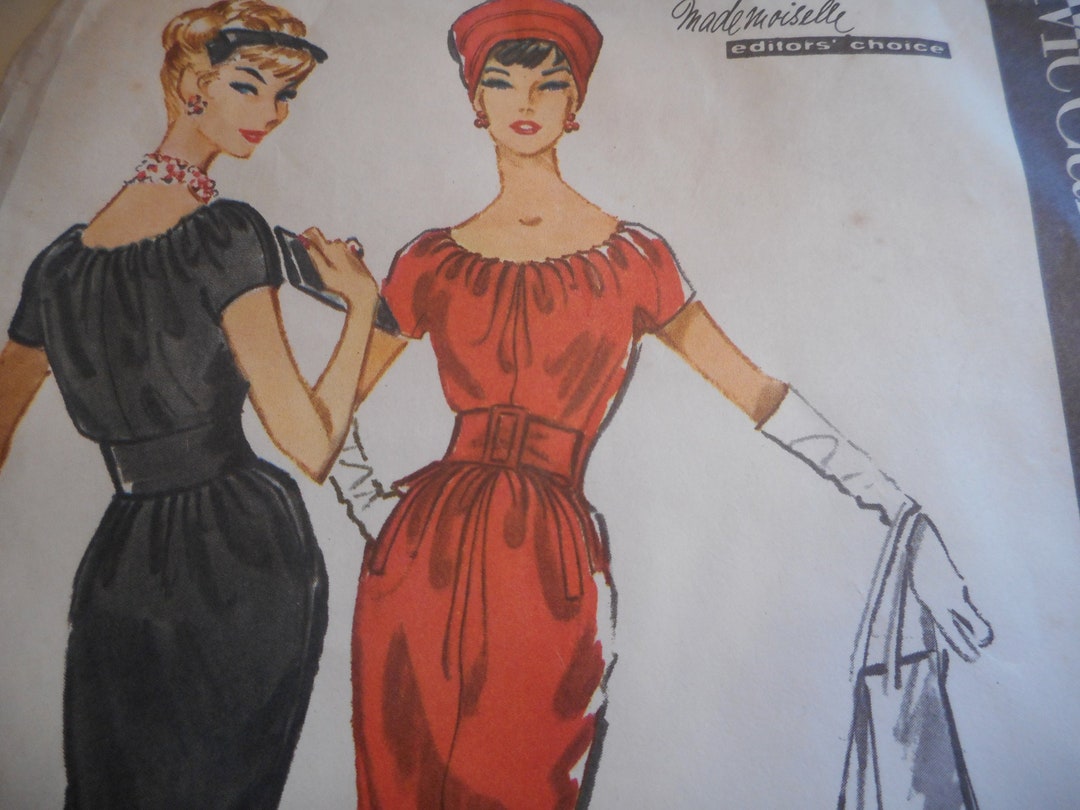 Vintage 1950's Mccall's 4663 Givenchy Dress Sewing Pattern Size 12 Bust 32 - Etsy