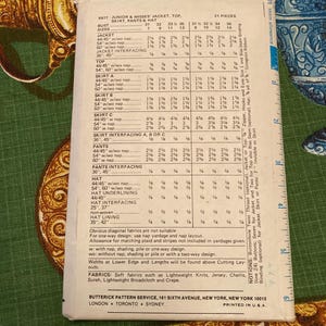 Vintage 1970’s Butterick 6977 BETSEY JOHNSON Jacket, Top, Skirt, Pants ...