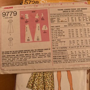 Vintage 1970s Simplicity 9779 Sewing Pattern Size 14 Bust 36 FF - Etsy