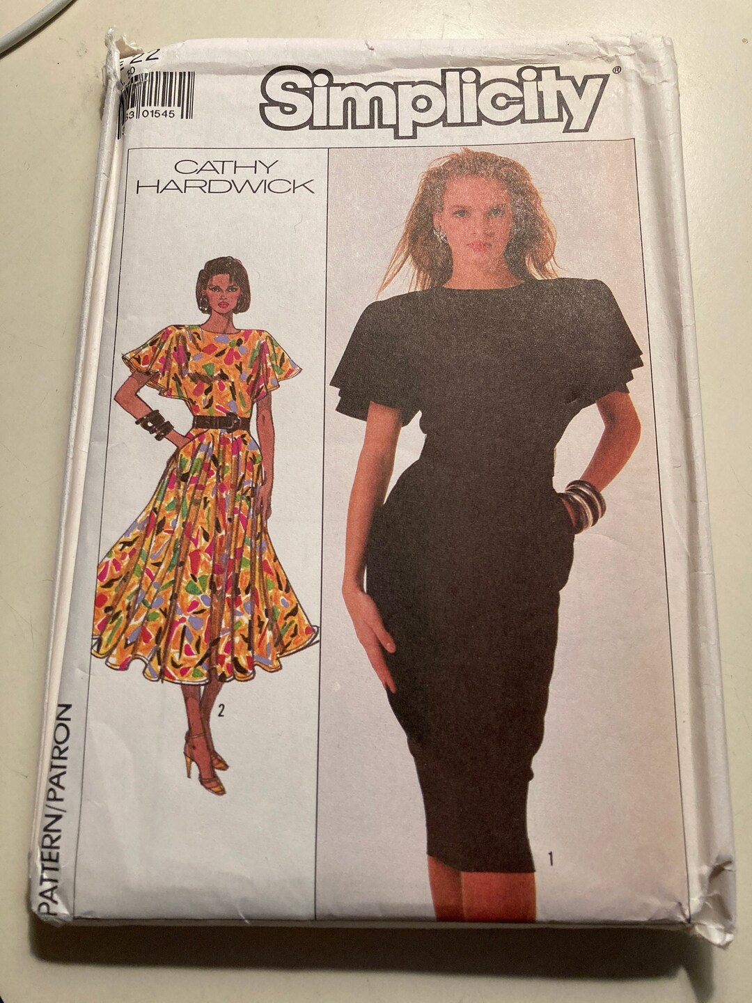 Vintage 1980's Simplicity 8055 Cathy Hardwick Sewing Pattern Size 22 ...