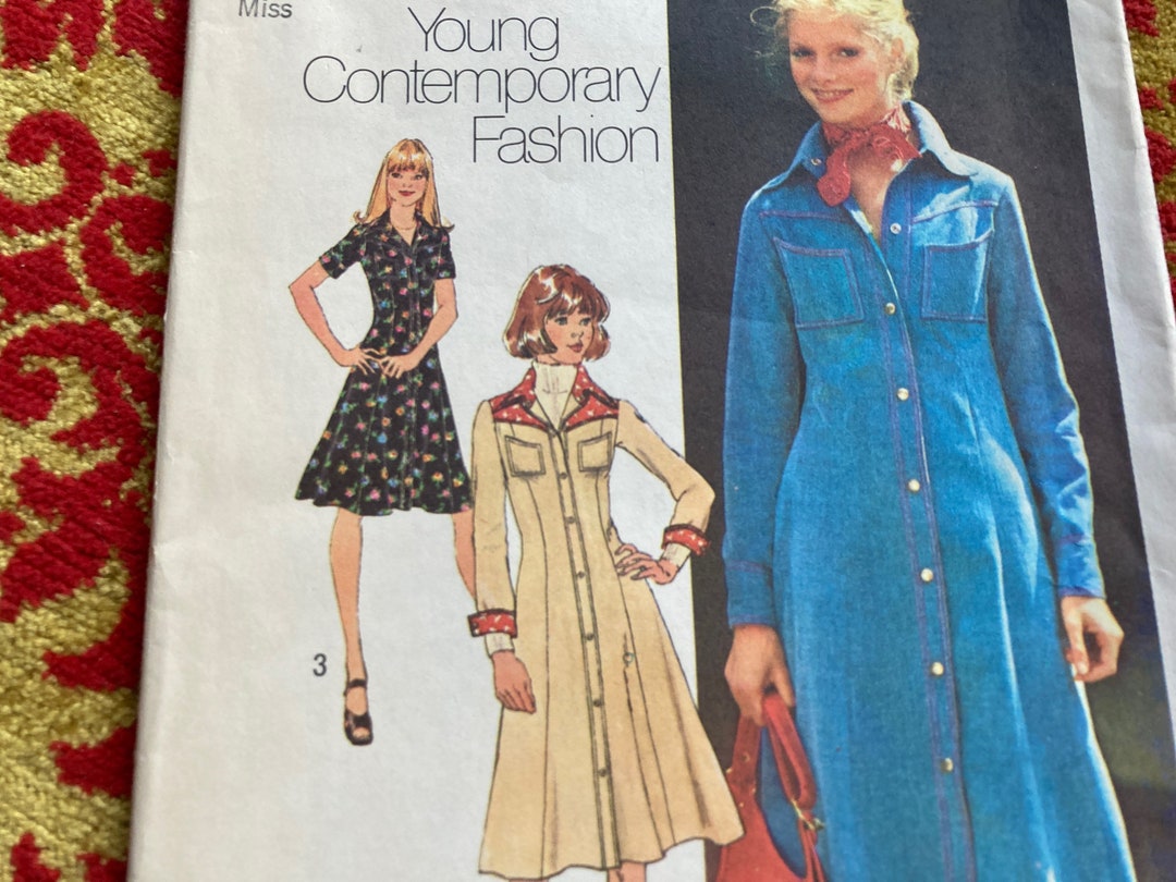 Vintage 1970's Simplicity 7170 Sewing Pattern Size 12 Bust 34 - Etsy