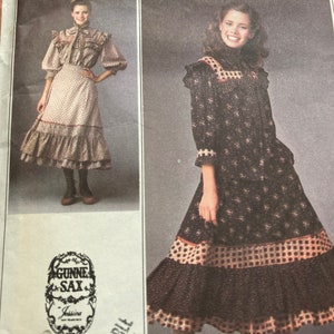Vintage 1970s Simplicity 8728 GUNNE SAX Sewing Pattern Size 12 Bust 34 ...