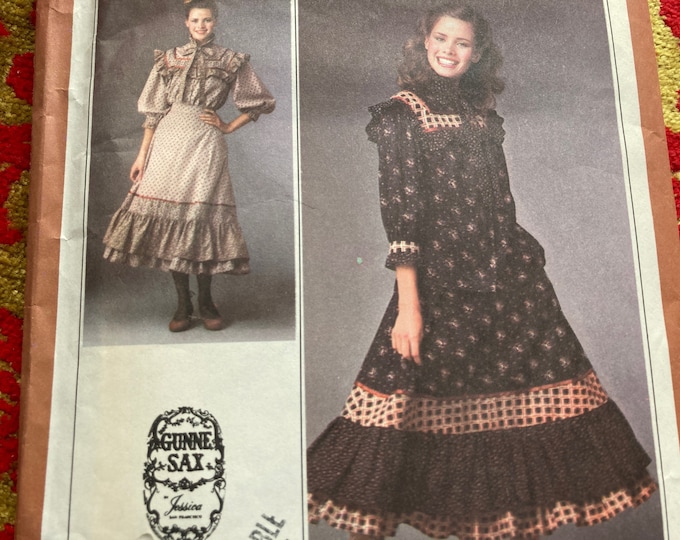 Vintage 1970s Simplicity 8728 GUNNE SAX Sewing Pattern Size 12 Bust 34 ...