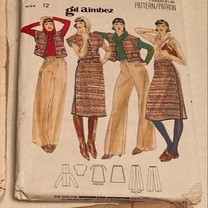 Vintage 1970s Butterick Betsey Johnson Kenzo Gil Aimbez 5140 Sewing ...