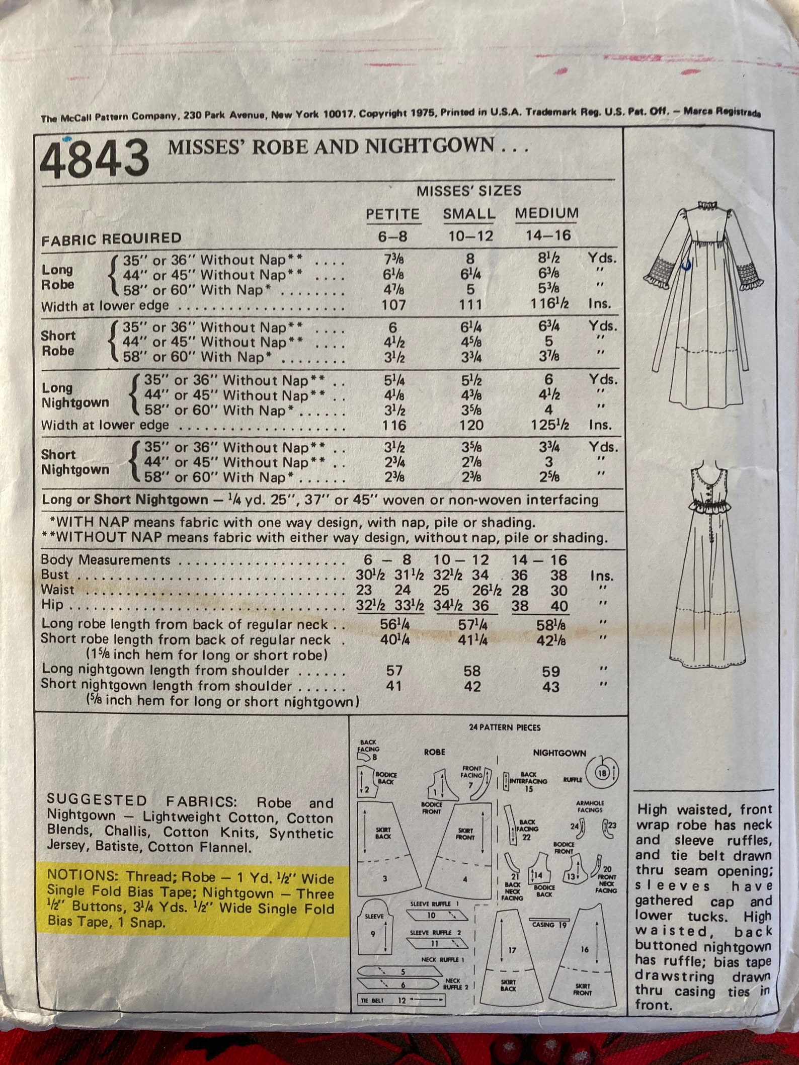 Vintage 1970's Mccall's 4843 Laura Ashley Sewing - Etsy