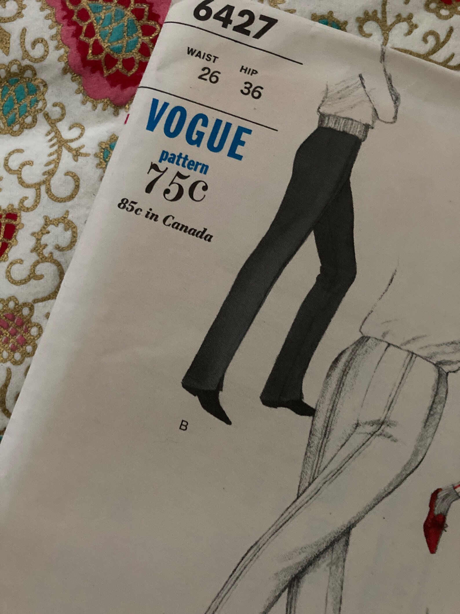 Vintage 1960s Vogue 6427 Sewing Pattern Waist 26 FF - Etsy