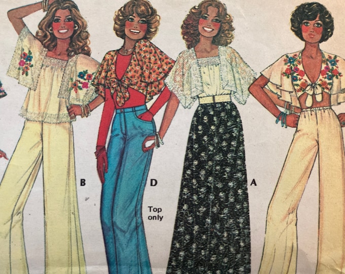 M8257 Sewing Pattern Vintage 1970s Design Skirt Pants Tops EASY Sizes 4 ...