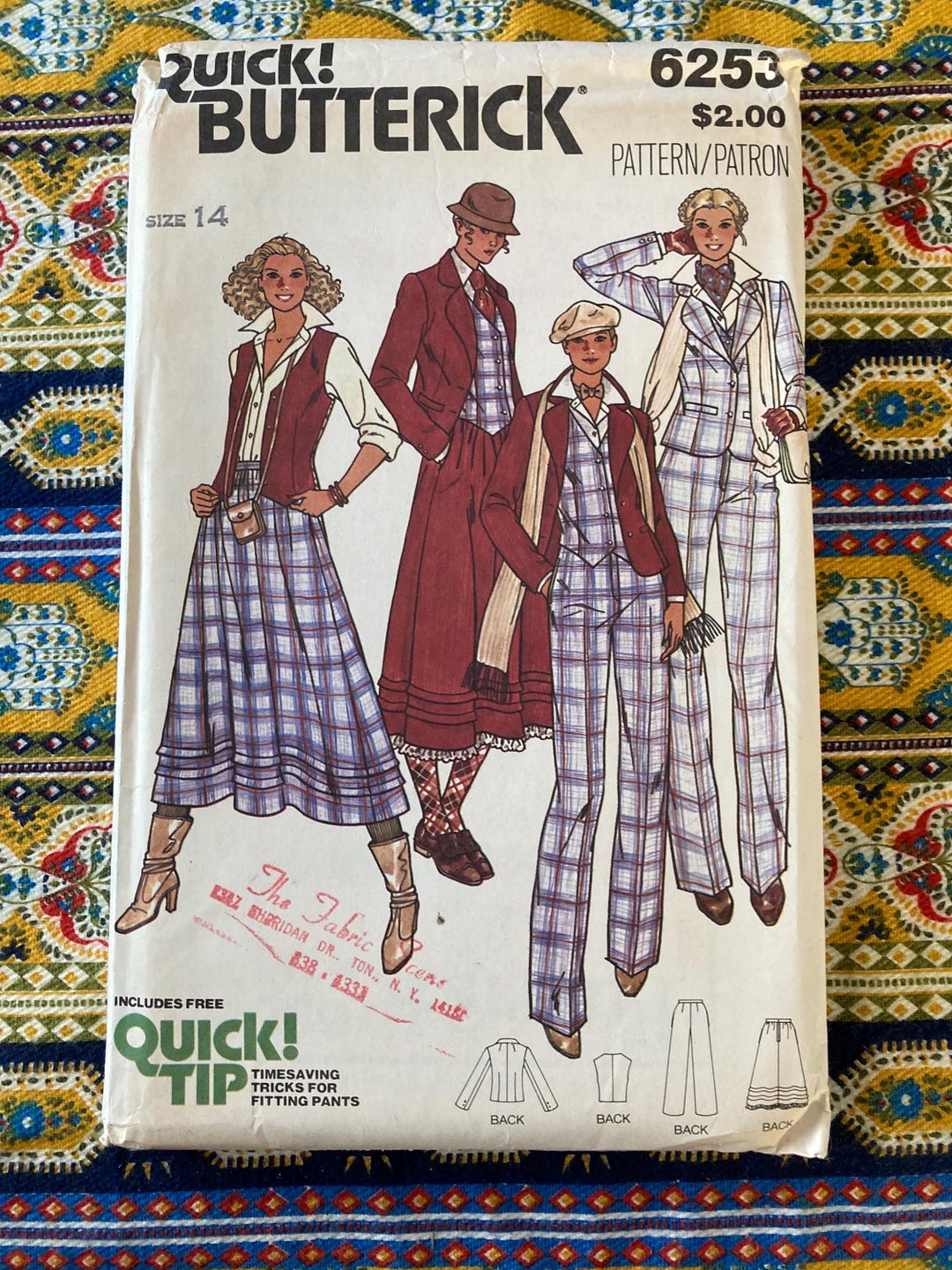 Vintage 1970's Butterick 6253 Sewing Pattern Size 14 Bust 36 FF - Etsy