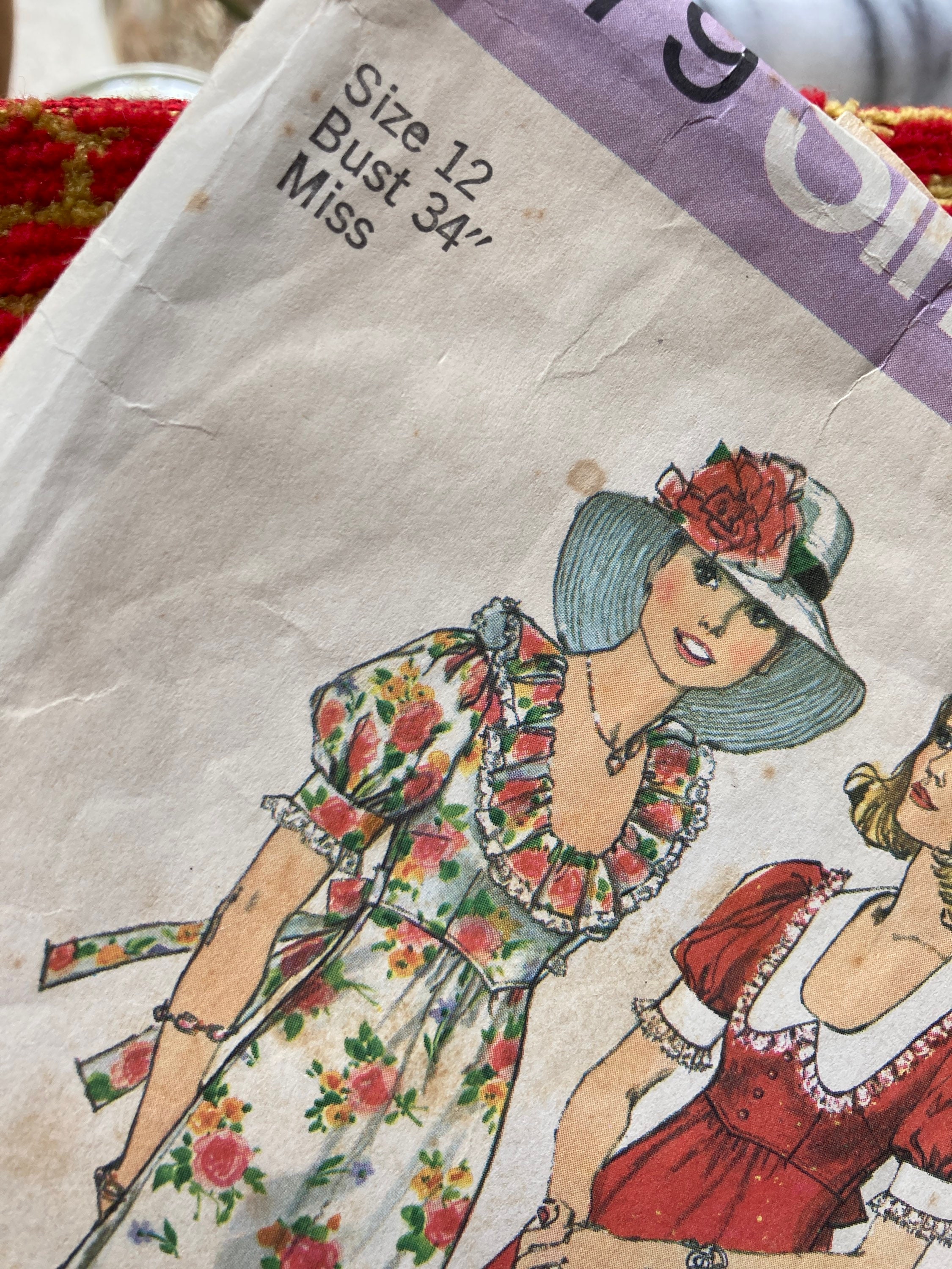 Vintage 1970s Simplicity 6279 Sewing Pattern Size 12 Bust 34 or Size 14 ...