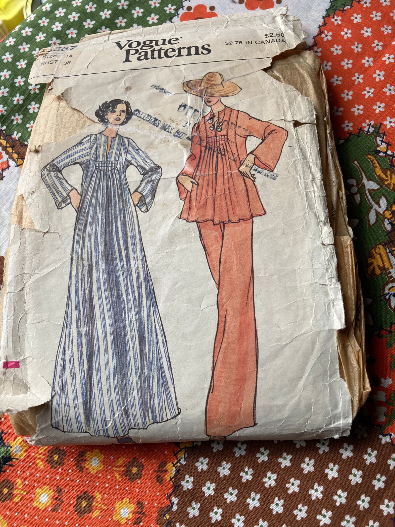 Vintage 1970s Vogue 8587 Sewing Pattern Size 12 Bust 34 or | Etsy