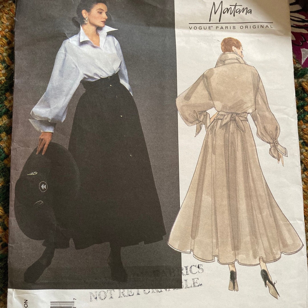 Vintage 1990's Vogue 1299 Paris Original MONTANA Sewing Pattern Size 8 ...