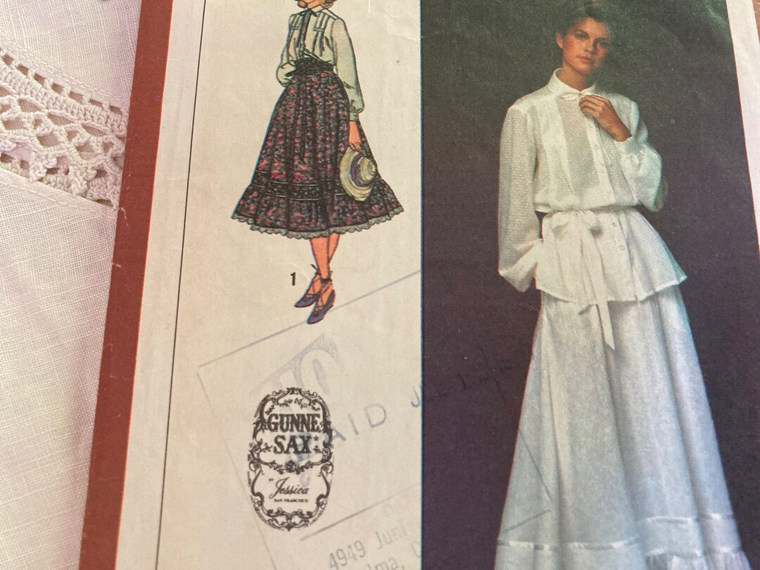 1970s Simplicity 8907 Gunne Sax Sewing Pattern Size 10 Bust 32.5 FF - Etsy