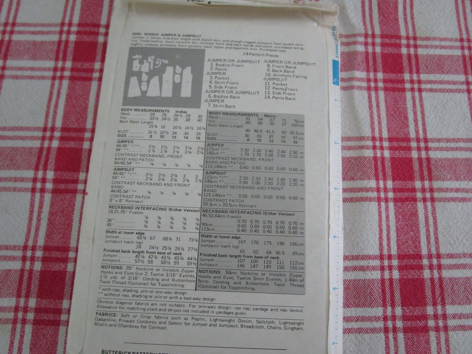 Vintage 1970's Butterick 5283 JANE TISE Jumper and Jumpsuit Sewing ...