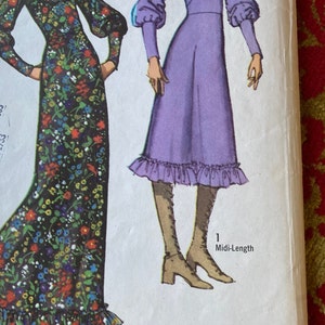 RARE Vintage 1970 Simplicity 9454, Sewing Pattern Size 14 Bust 36 - Etsy