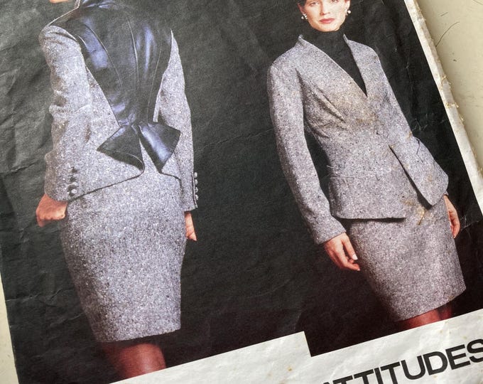 Vintage 1990's Vogue 1299 Paris Original MONTANA Sewing Pattern Size 8 ...