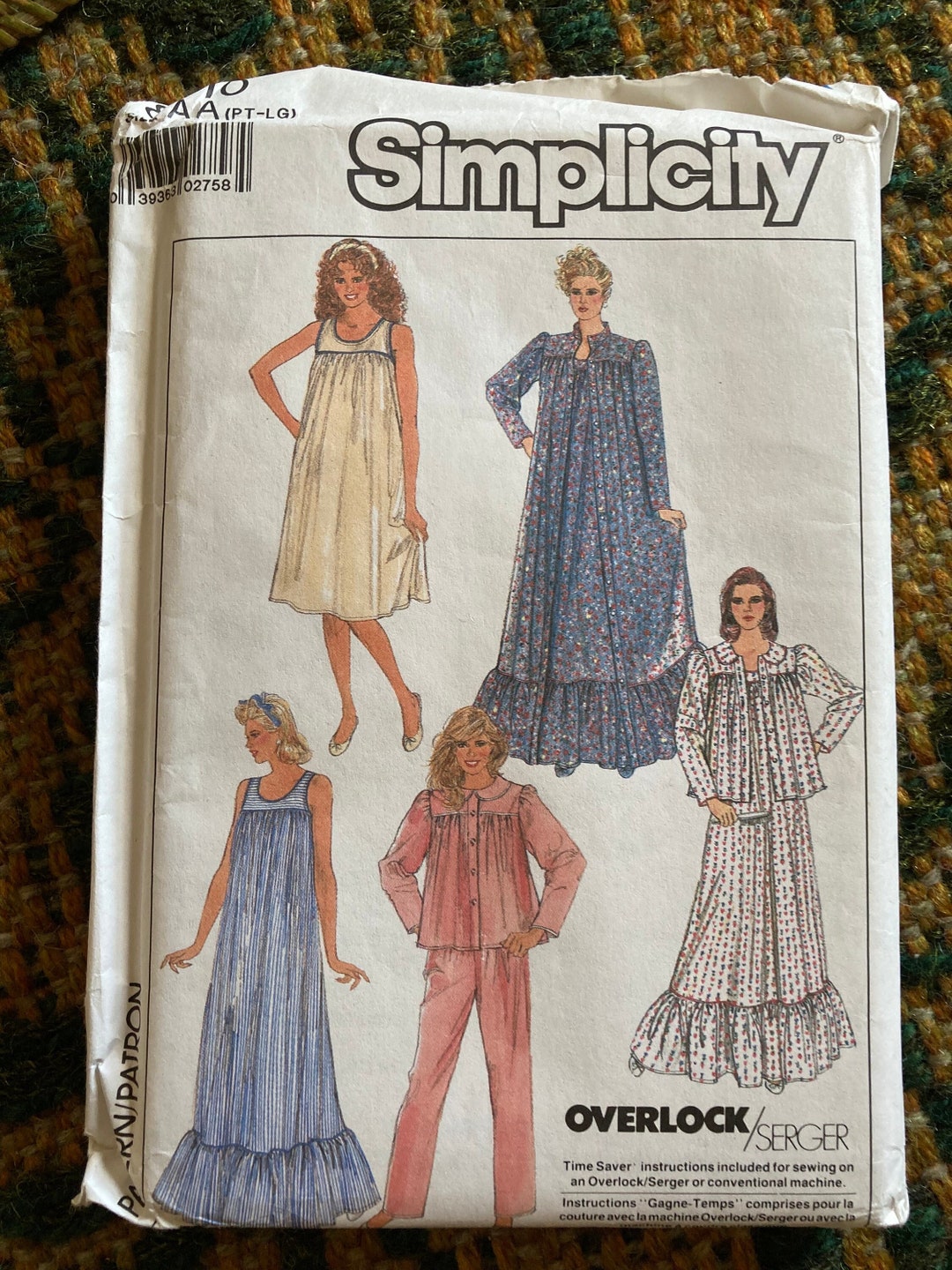 Vintage 1990's Simplicity Sewing Pattern Size PT-LG FF - Etsy